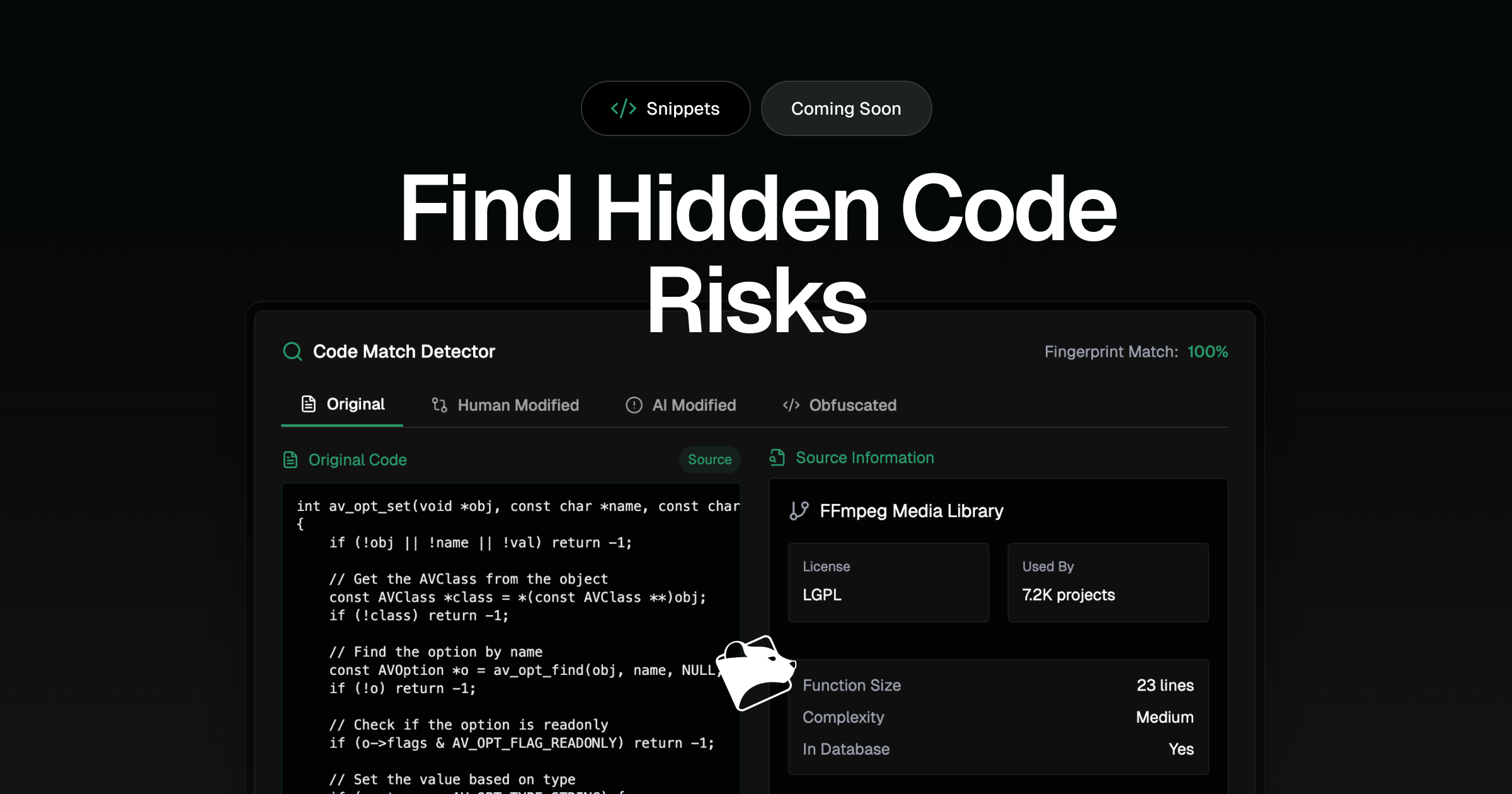 FOSSA Snippets | Advanced Code Snippet Detection and Management